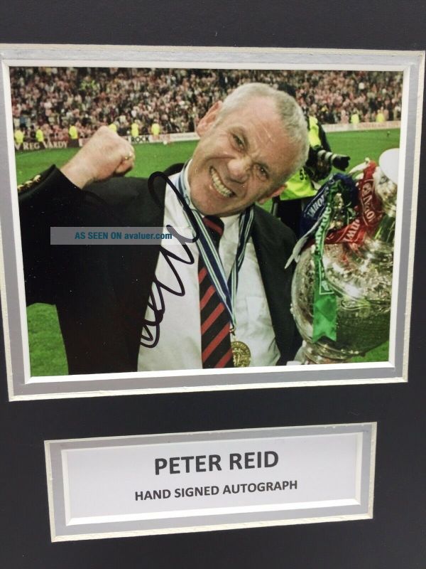 RARE Peter Reid Sunderland Signed Photo Display, AUTOGRAPH ENGLAND ...