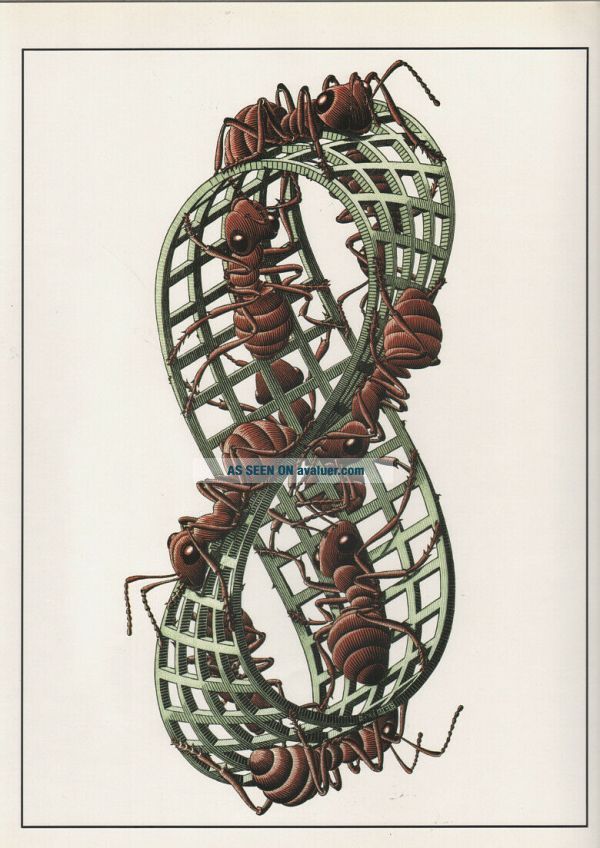 M. C. ESCHER - MÖBIUS STRIP II RARE PRINT 1987 | #29983199