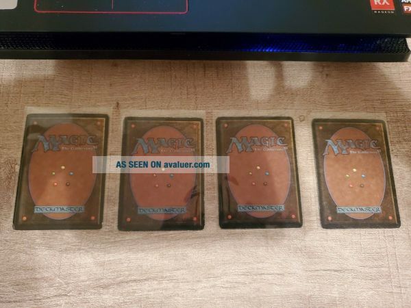 4 X Bad Moon Very Moderate Play Revised 3rd Edition Magic The Gathering ...