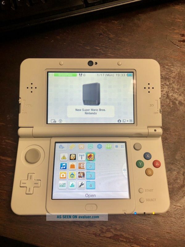 Nintendo 3DS System RARE White Mario Edition Mario Bros DS NO STYLUS ...