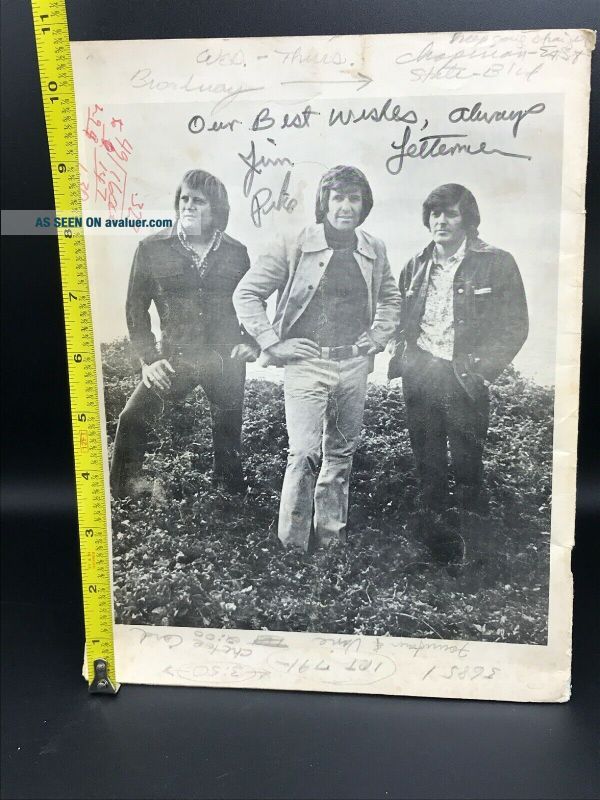 Rare Jim Pike Autograph The Lettermen 1975 Sherman Oaks Little League ...
