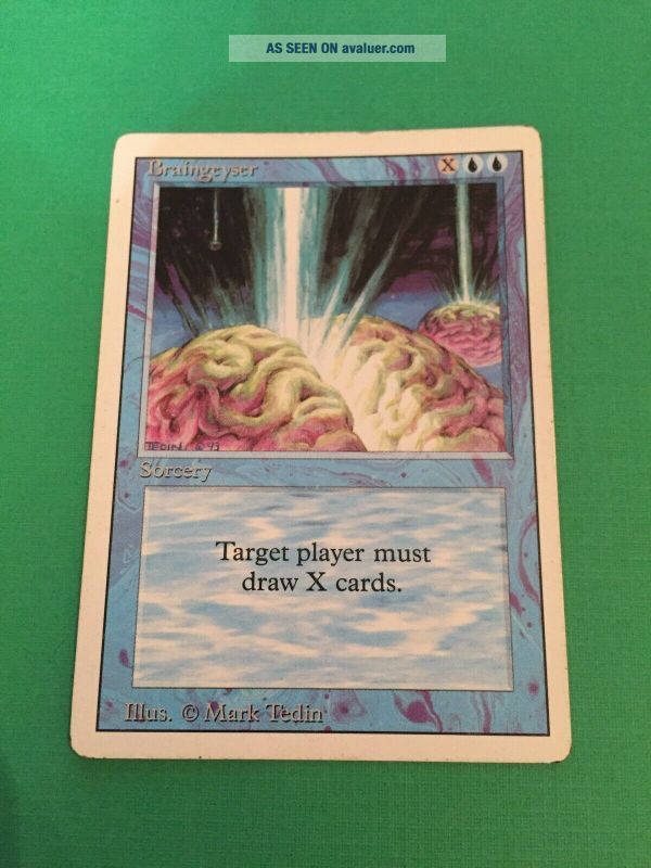 Braingeyser Revised Edition Mtg Magic The Gathering Vintage Card Game ...