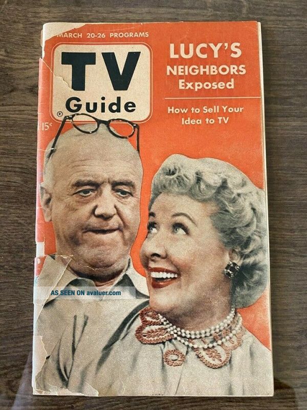 1953 I Love Lucy Vintage Pre National TV Guide Fred Ethel Rare Ball ...