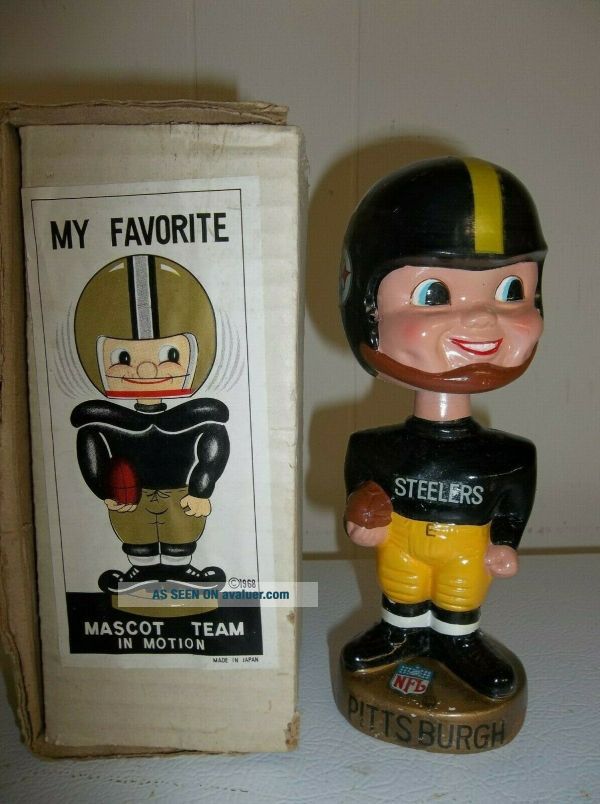EXTREMELY RARE VINTAGE 1967 PITTSBURGH STEELERS NFL FOOTBALL BOBBLEHEAD ...