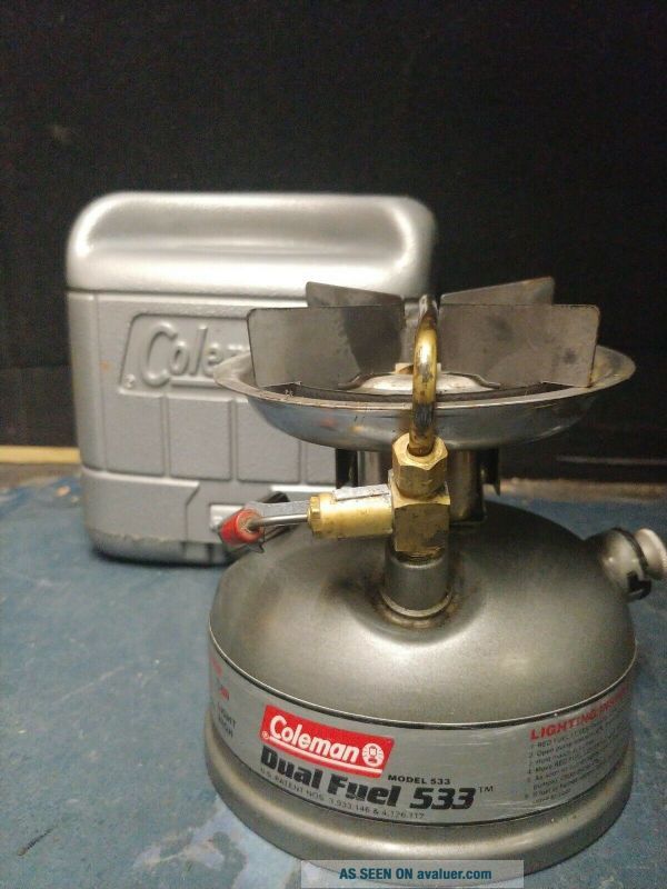 Coleman Dual Fuel 533 Single Burner Camp Stove With Hard Carry Case ...