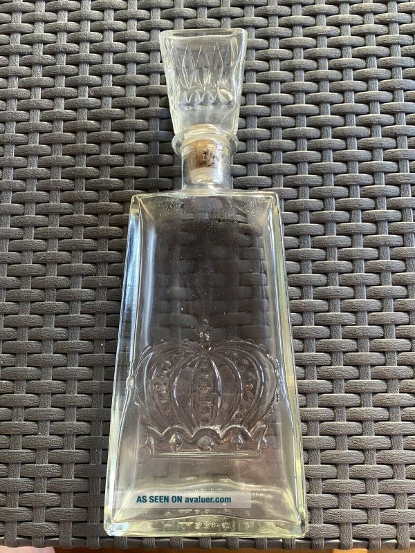 Rare Vintage Crown Royal Whiskey Decanter Glass Liquor Bottle W ...