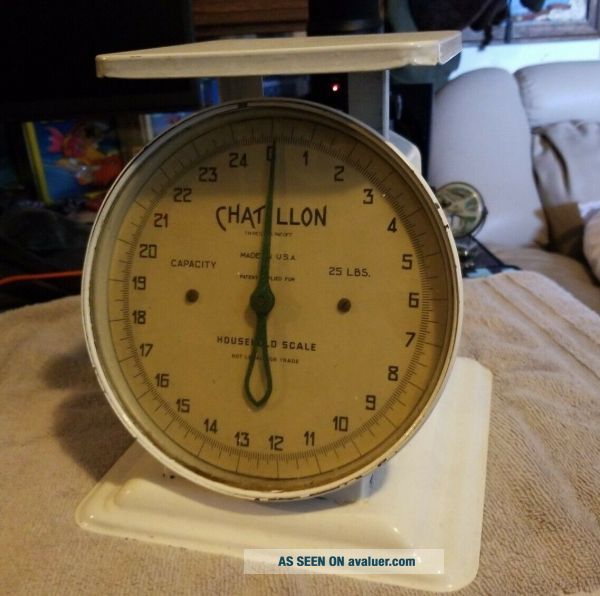 Vintage Chatillon 25lbs Scale Kitchen Household Industrial/Farmhouse ...