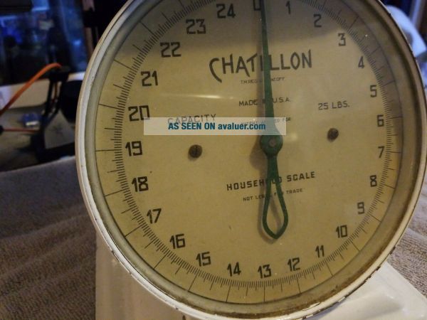 Vintage Chatillon 25lbs Scale Kitchen Household Industrial/Farmhouse ...