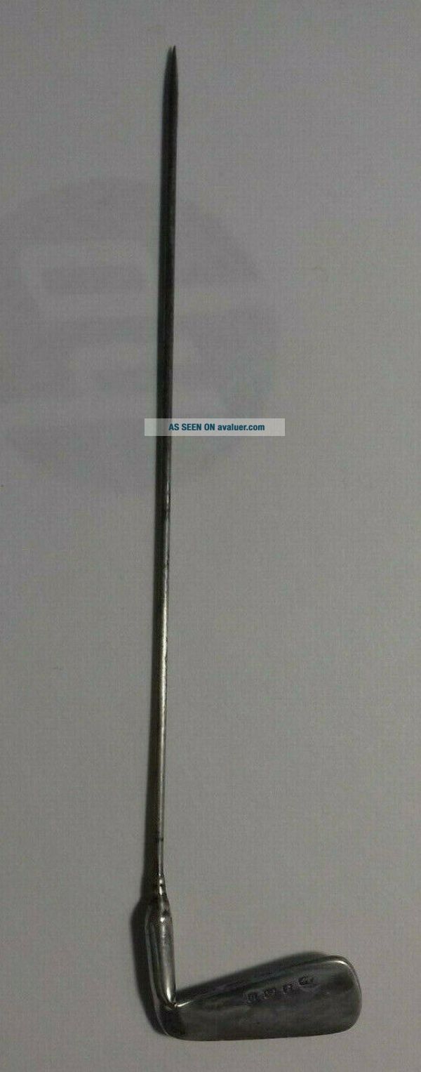 Antique Sterling Silver Golf Club Hat Pin 1907 Birmingham JP Hallmarked ...