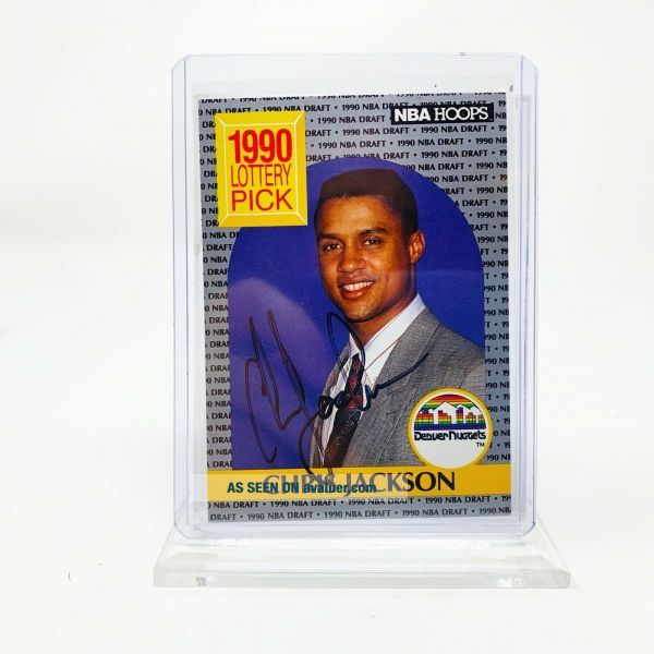 Chris Jackson RC Autograph - Mahmoud Abdul - Rauf 1990 NBA Hoops - Rare ...