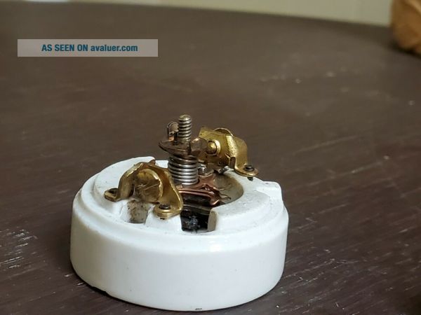 Vintage Arrow Rotary Light Switch Brass/ Porcelain Bakelite Knob ...