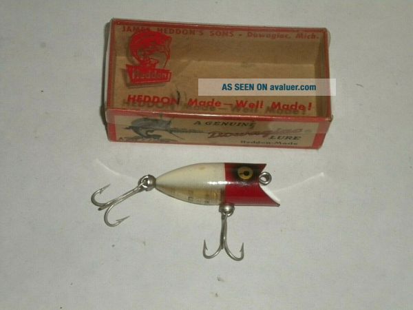 VINTAGE HEDDON TINY LUCKY 13 LURE W/ CORRECT BOX | #30379906