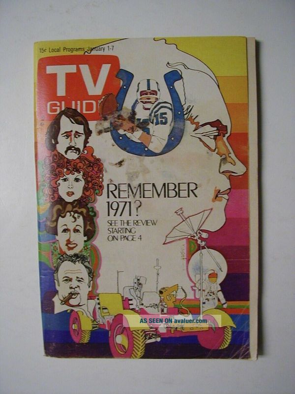 Ohio Jan 1 1972 TV Guide YEAR IN PICTURES For 1971 Sound Effect Men ...