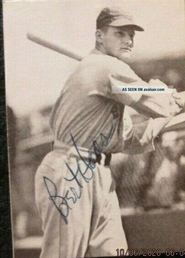 RARE VINTAGE " 341 BERT HAAS BROOKLYN DODGERS SIGNED TCMA BASEBALL CARD ...