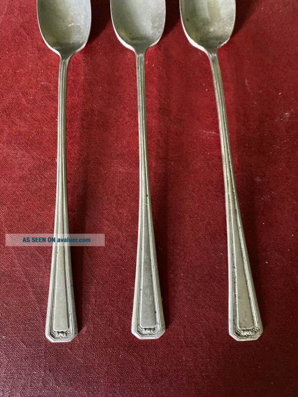 Vintage WM A Rogers Nickel Silver Ice Tea Spoons 76 Grams, Three Spoons ...