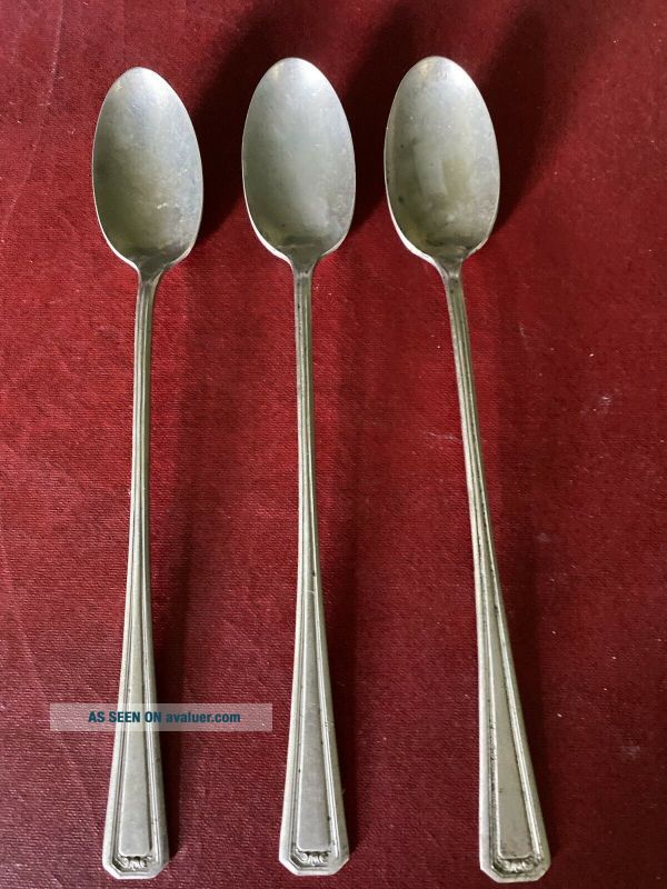 Vintage WM A Rogers Nickel Silver Ice Tea Spoons 76 Grams, Three Spoons ...