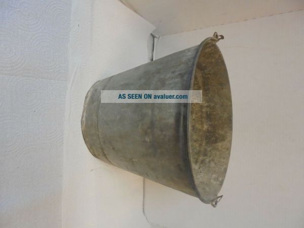 10 Inch Galvanized Metal Bucket 40 Flower Garden Yard Industrial Decor ...