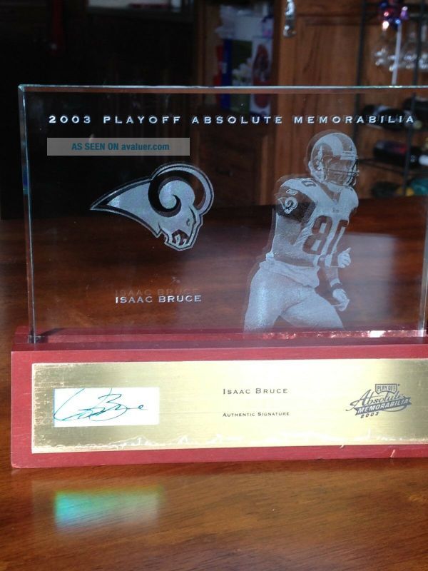 Isaac Bruce 2003 Playoff Absolute Glass Plaque AUTOGRAPH RARE 46/50 ...