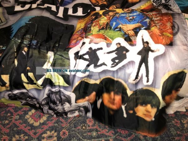 The Beatles Rare Shower Curtain With All Their Most Famous Photos Icons ...