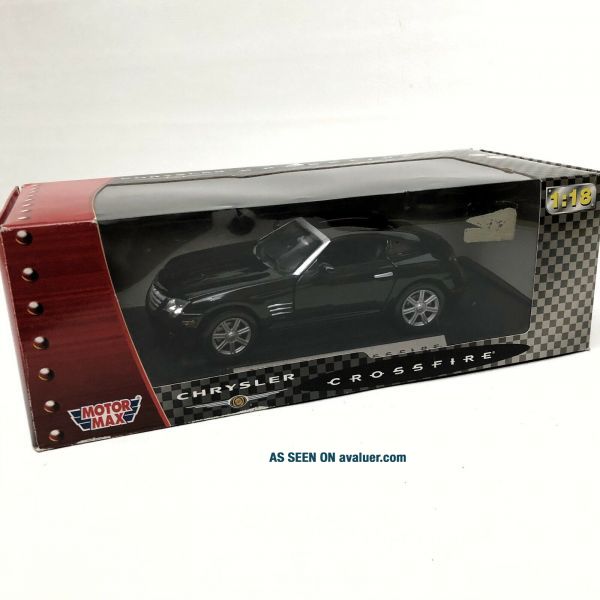 MotorMax 1:18 Scale Diecast Extremely Rare BLACK Chrysler Crossfire ...