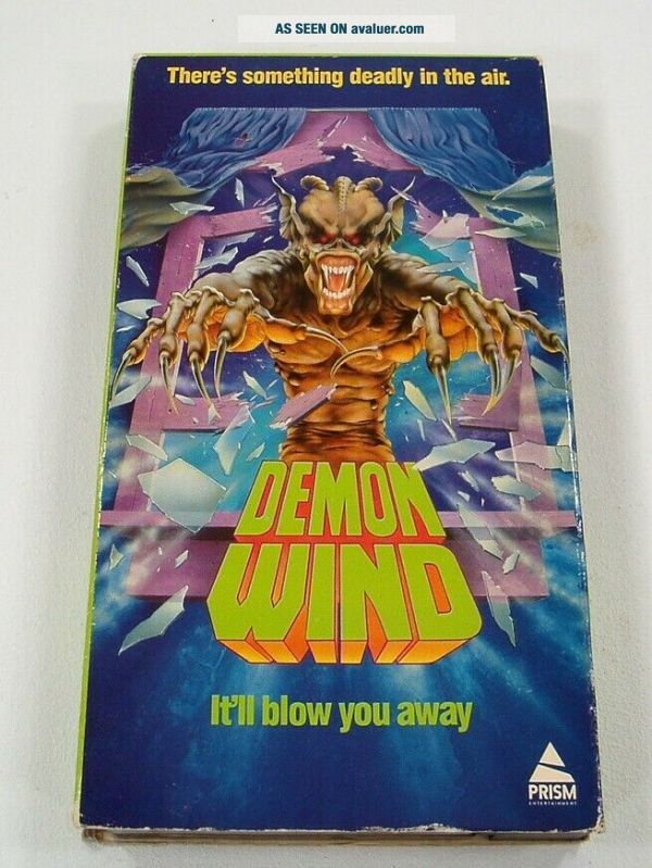 Very Rare OOP Demon Wind VHS Tape Horror Movie Prism Entertainment ...