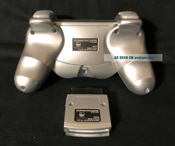 Rare PlayStation 2 PS2 Wireless ForceLink Silver Katana Controller W ...