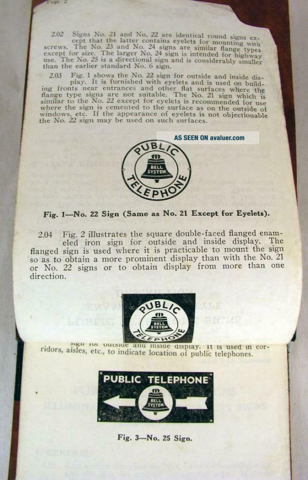 Antique Information Booklet PublicTelephone Signs, Directories, Booths ...