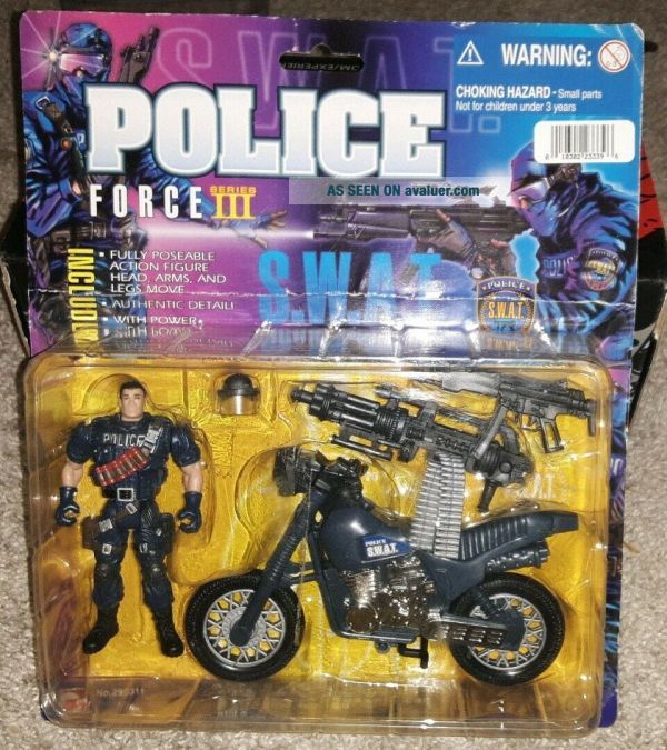 RARE VINTAGE CHAP MEI POLICE FORCE SWAT Series 3 Motorcycle Vehicle ...