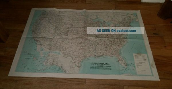 1981 America The Map Of United States USA Company Vintage Large Rare ...
