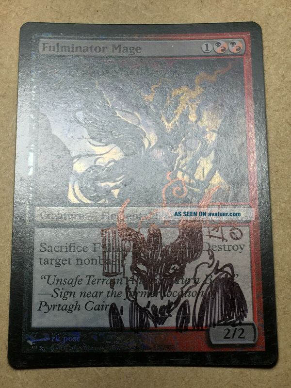 Signed W/sketch FOIL Fulminator Mage LP/MP Shadowmoor Artist Rk Post ...