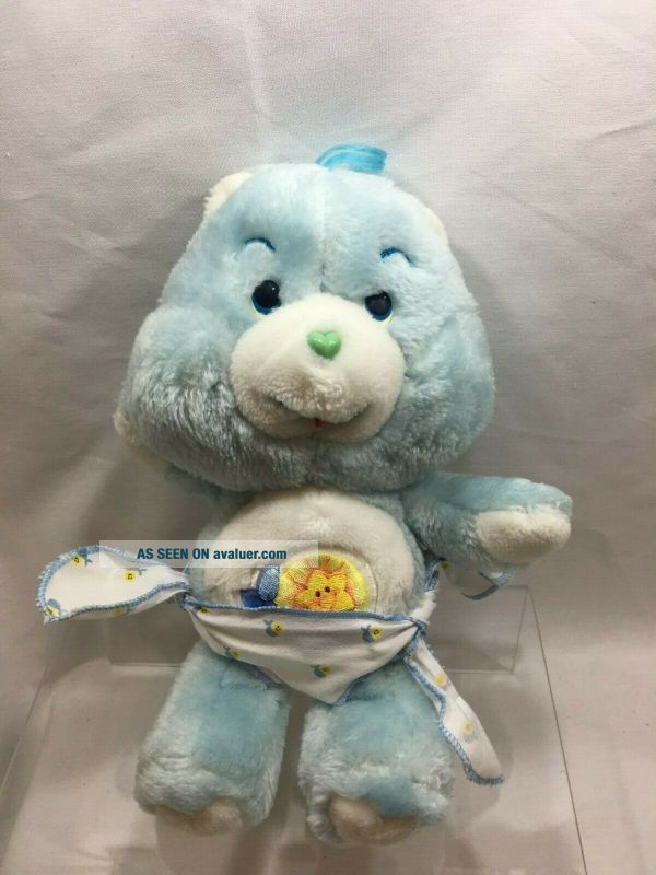 Care Bear Blue Baby Tugs Bear With Diaper Plush Vintage 1983 Stuffed ...