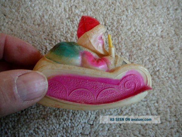 CELLULOID SANTA CLAUS In SLEIGH With WHIP - ANTIQUE CHRISTMAS ...