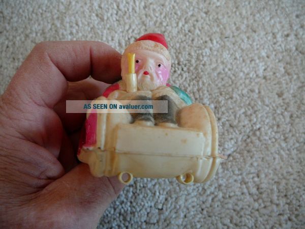 CELLULOID SANTA CLAUS In SLEIGH With WHIP - ANTIQUE CHRISTMAS ...