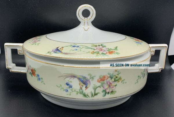 Antique Imperial Heinrich & Co Selb Bavaria Songbird Covered Serving ...
