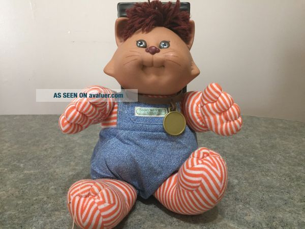 Vintage 1984 Cabbage Patch Kids Koosas Coleco Cat Doll Striped & Denim ...