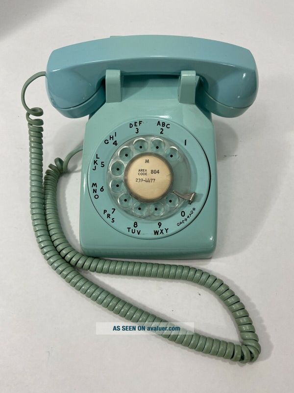 Western Electric Bell System 500 Series Rotary Desk Phone Aqua Blue 70 ...