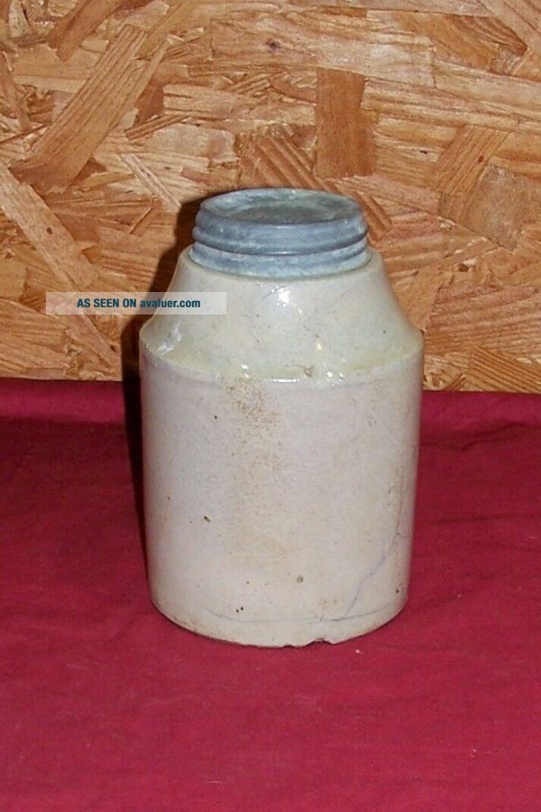 Antique Quart Macomb Pottery Crock Stoneware Canning Jar Fruit Old ...