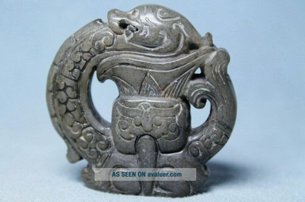 Decorative Ancient Rare Handwork Jade Carved Snake Auspicious Pendant ...