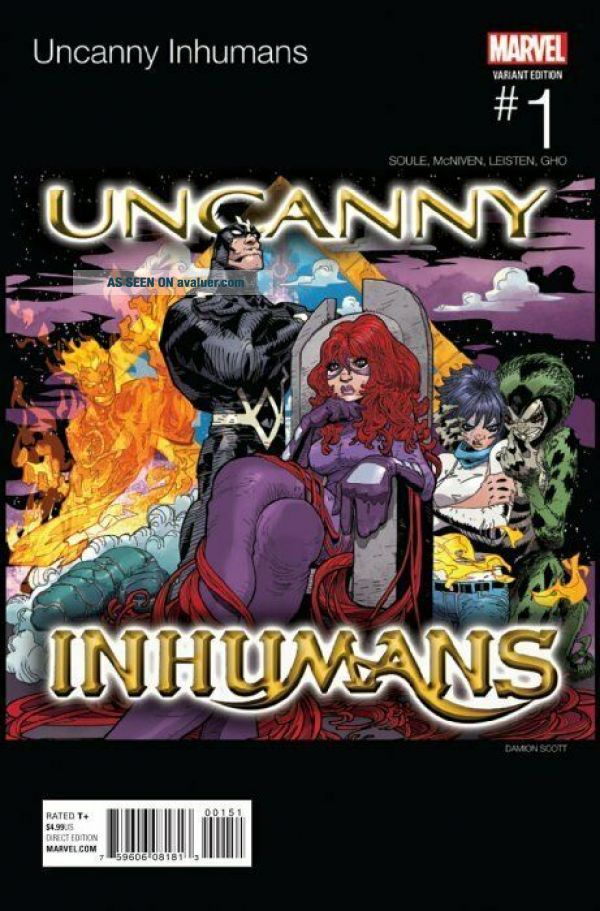 UNCANNY INHUMANS 1 RARE DAMION SCOTT HIP HOP VARIANT NM | #30615899