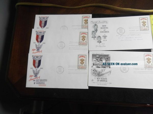 Canal Zone Post Set Lot 9 First Day Covers 1960 Boy Scout 50th ...