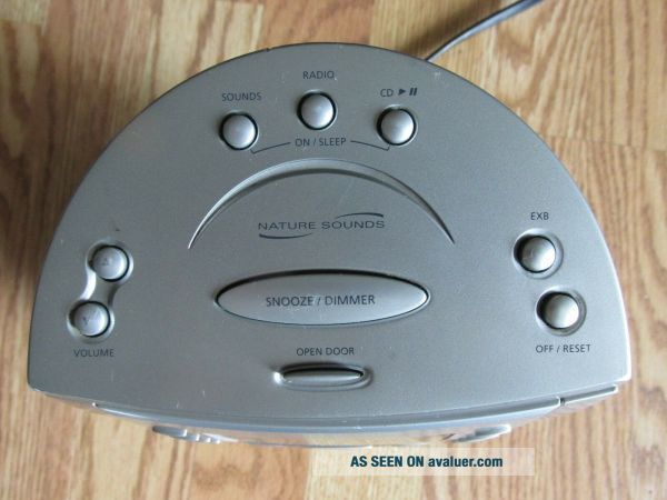 Timex Indiglo T619T Nature Sounds AM/FM Radio CD Player Alarm Clock ...
