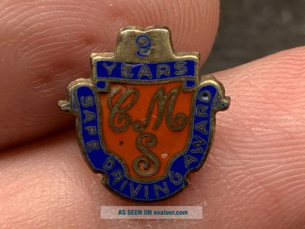 CMS Motor Service Sterling Silver Vintage Very Rare 9 Years Service ...