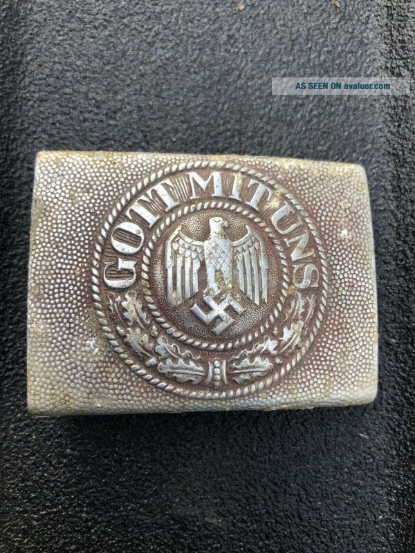 RARE GERMAN GOTT MIT UNS SOLDIER WAR BELT BUCKLE WWI WWII | #30686819