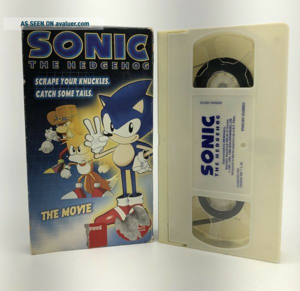 Sonic The Hedgehog: The Movie VHS Rare White VHS Tape - Sega Genesis ...