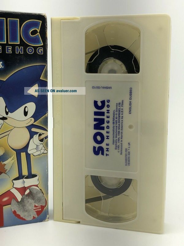 Sonic The Hedgehog: The Movie VHS Rare White VHS Tape - Sega Genesis ...