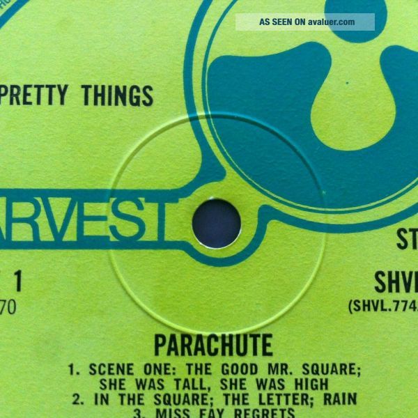 THE PRETTY THINGS: PARACHUTE - RARE FIRST PRESS UK VINYL ON HARVEST ...