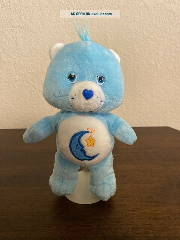 EUC Care Bears Bedtime Bear 8 " Plush 2002 Blue Moon Care Bear ...
