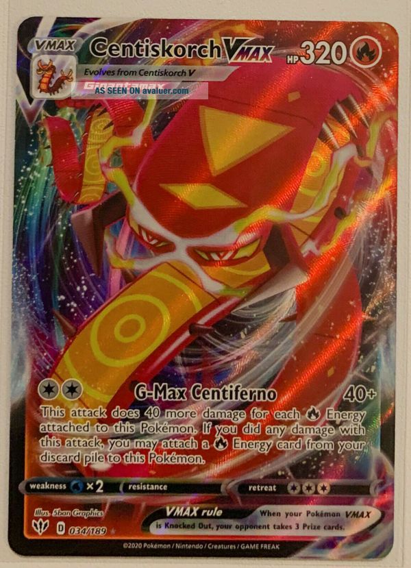 Pokemon Darkness Ablaze Centiskorch VMax 034/189 Ultra Rare | #30802735