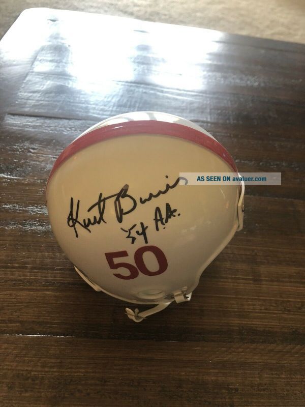 Kurt Burris Oklahoma Sooners Signed Throwback Mini Helmet Autograph OU ...