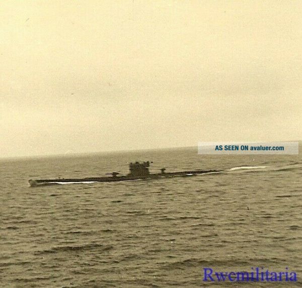 RARE Kriegsmarine U - Boat Submarine Running On Ocean Surface | #30890118